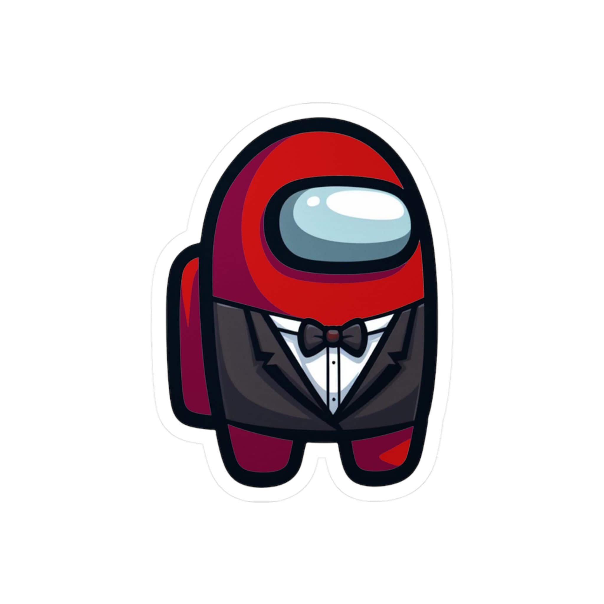 Among Us Crew Member Wearing a Tuxedo Vinyl Sticker - Etsy