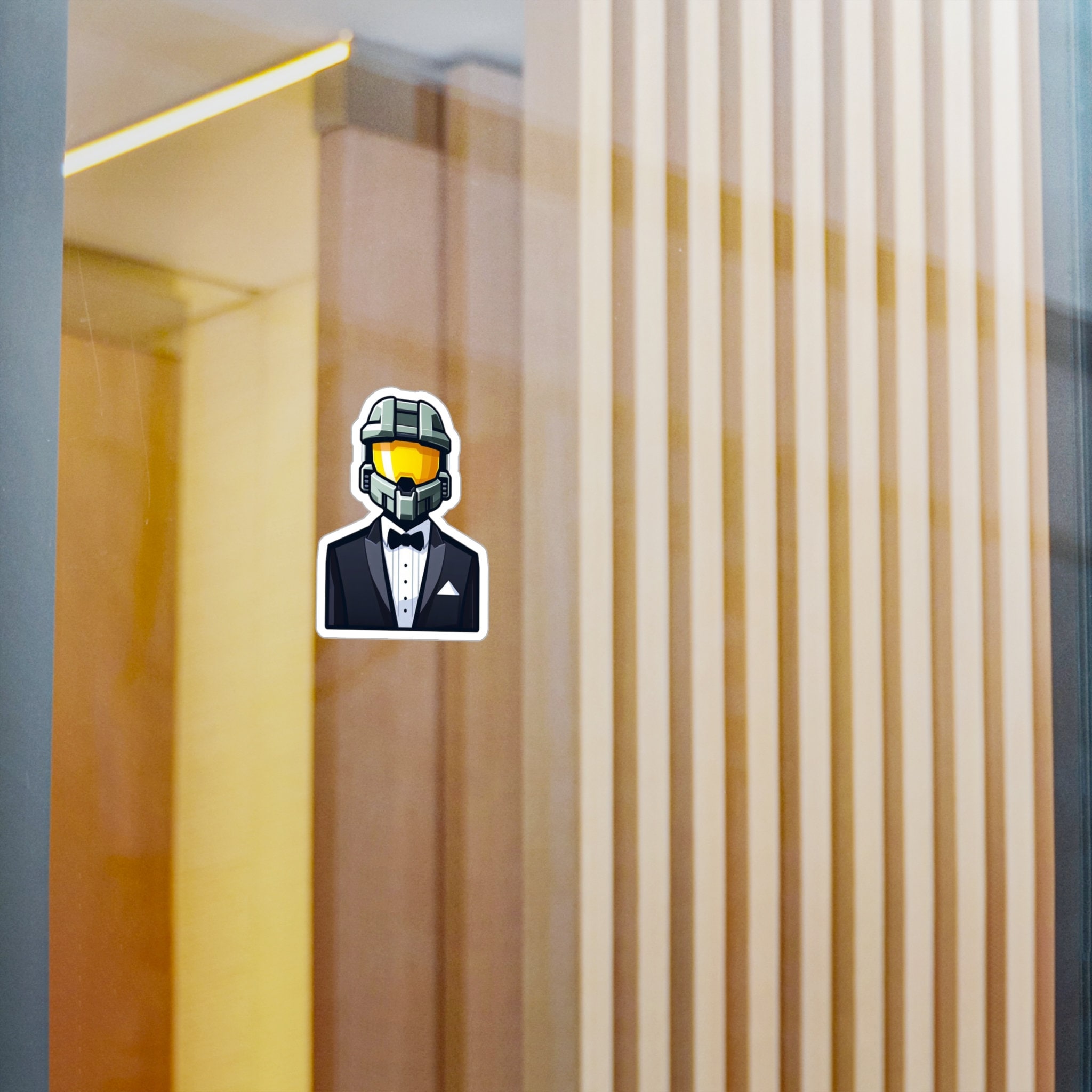 Master Chief in a Tuxedo Vinyl Sticker - Etsy
