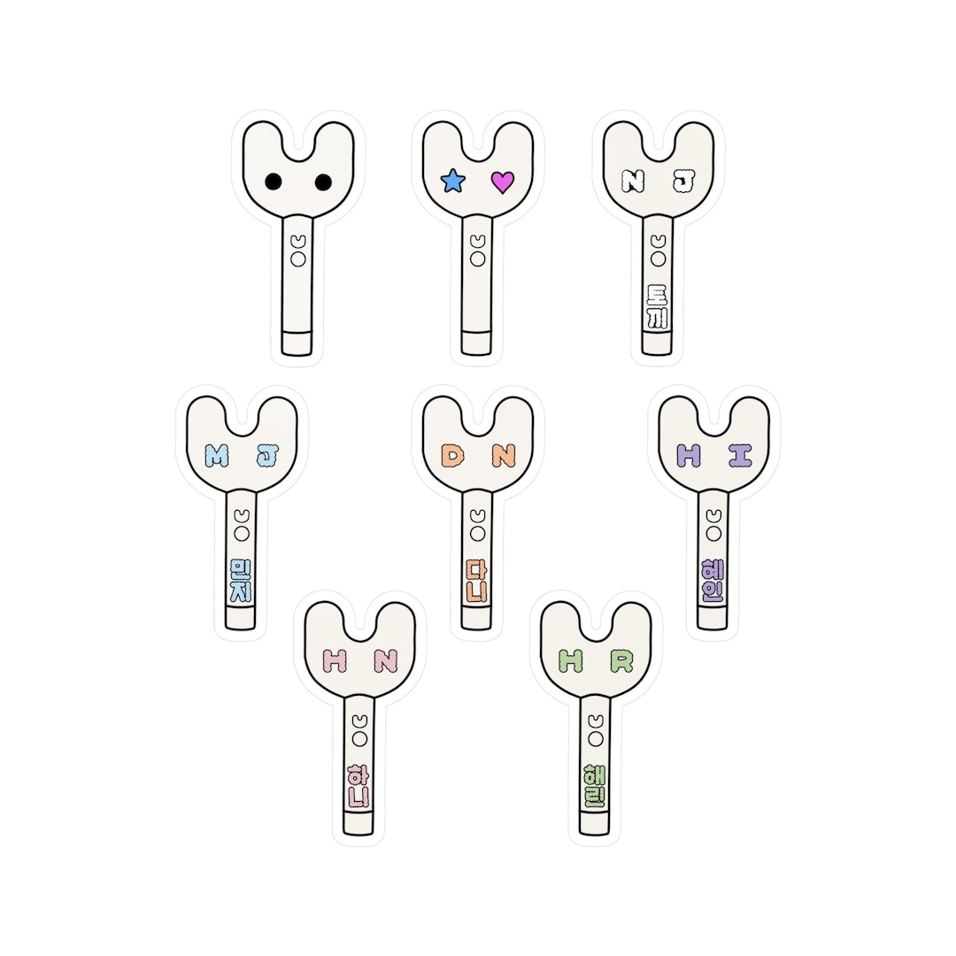 Newjeans Binky Bong Lightstick Vinyl Stickers Master Pack - Etsy