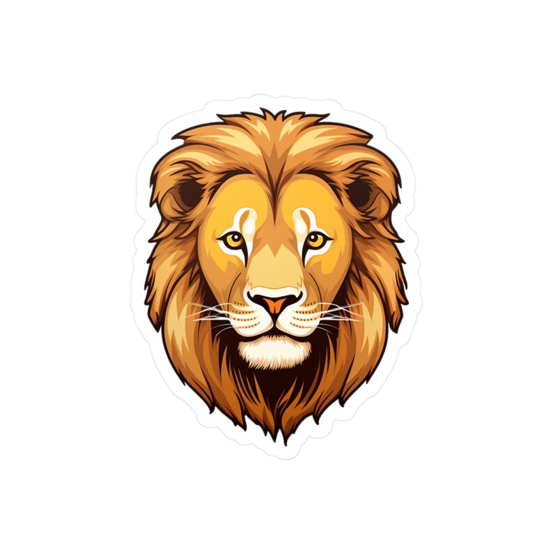 Fierce Lion Head Vinyl Sticker - Etsy