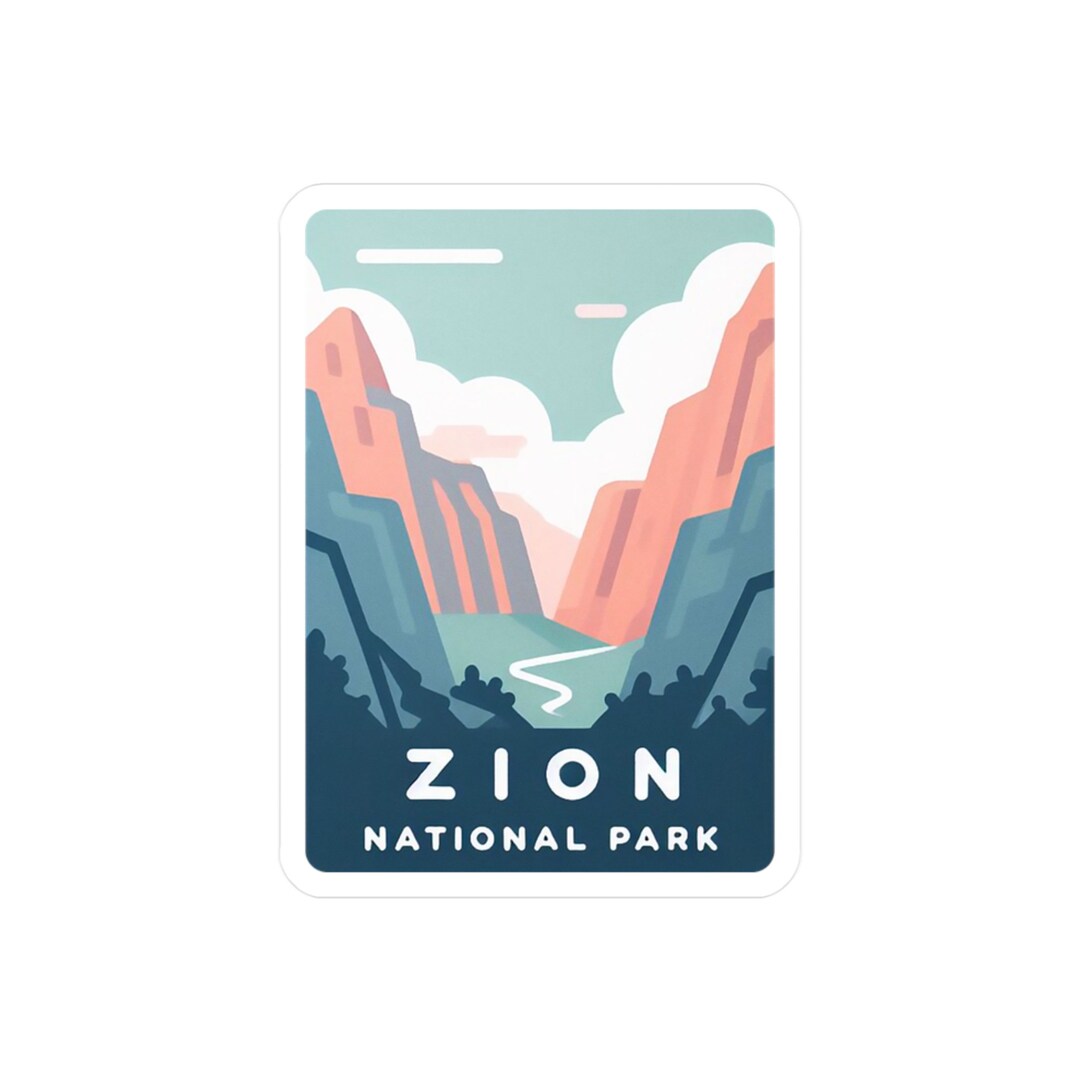 Zion National Park Vinyl Sticker - Etsy