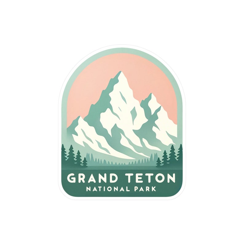 Grand Teton National Park Vinyl Sticker - Etsy