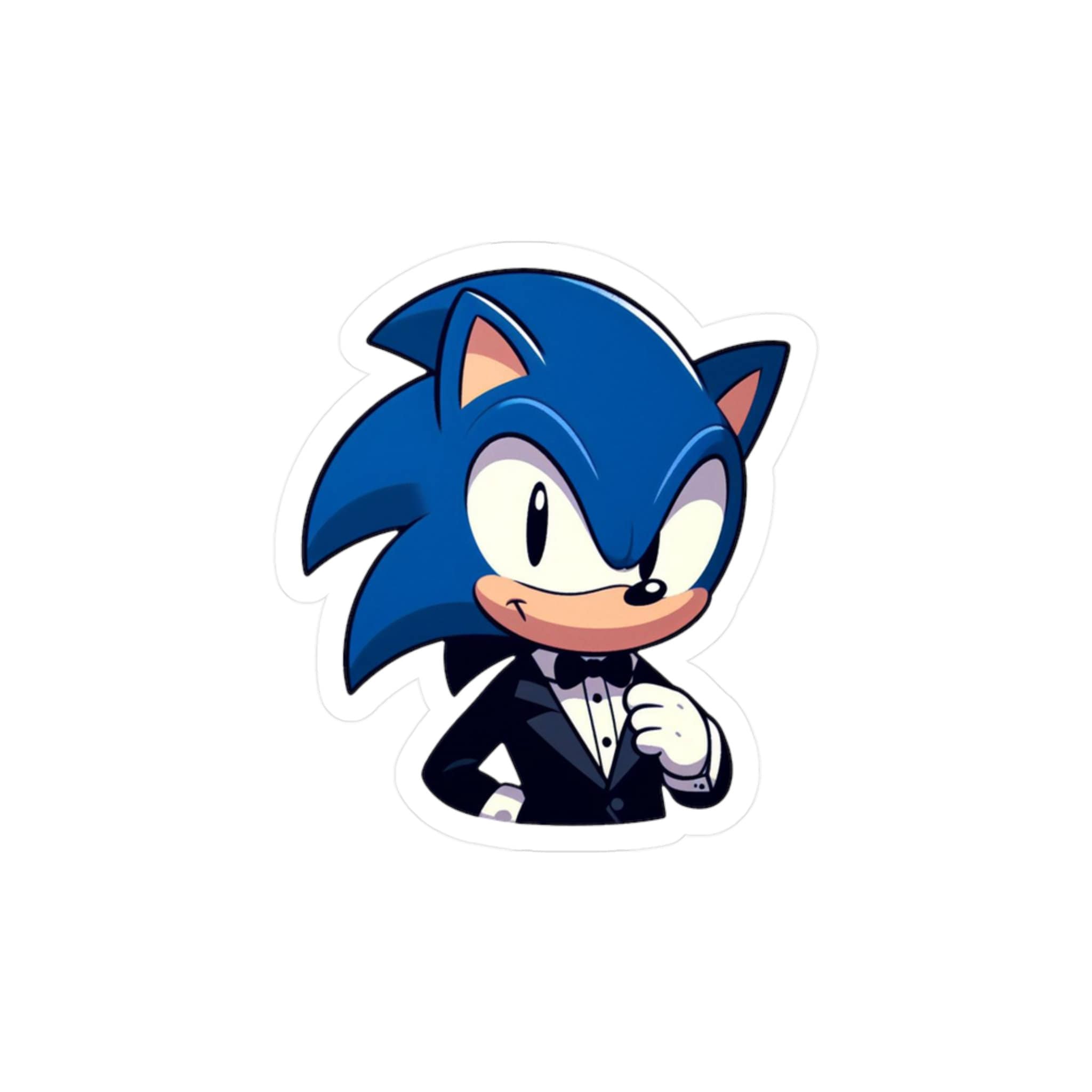 Sonic the Hedgehog Wearing a Tuxedo Vinyl Sticker - Etsy