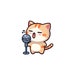 Cute Cat Singing Vinyl Sticker - Etsy