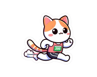 Pack of 11 Waterproof Vinyl Funny Running Stickers, Marathon Running ...