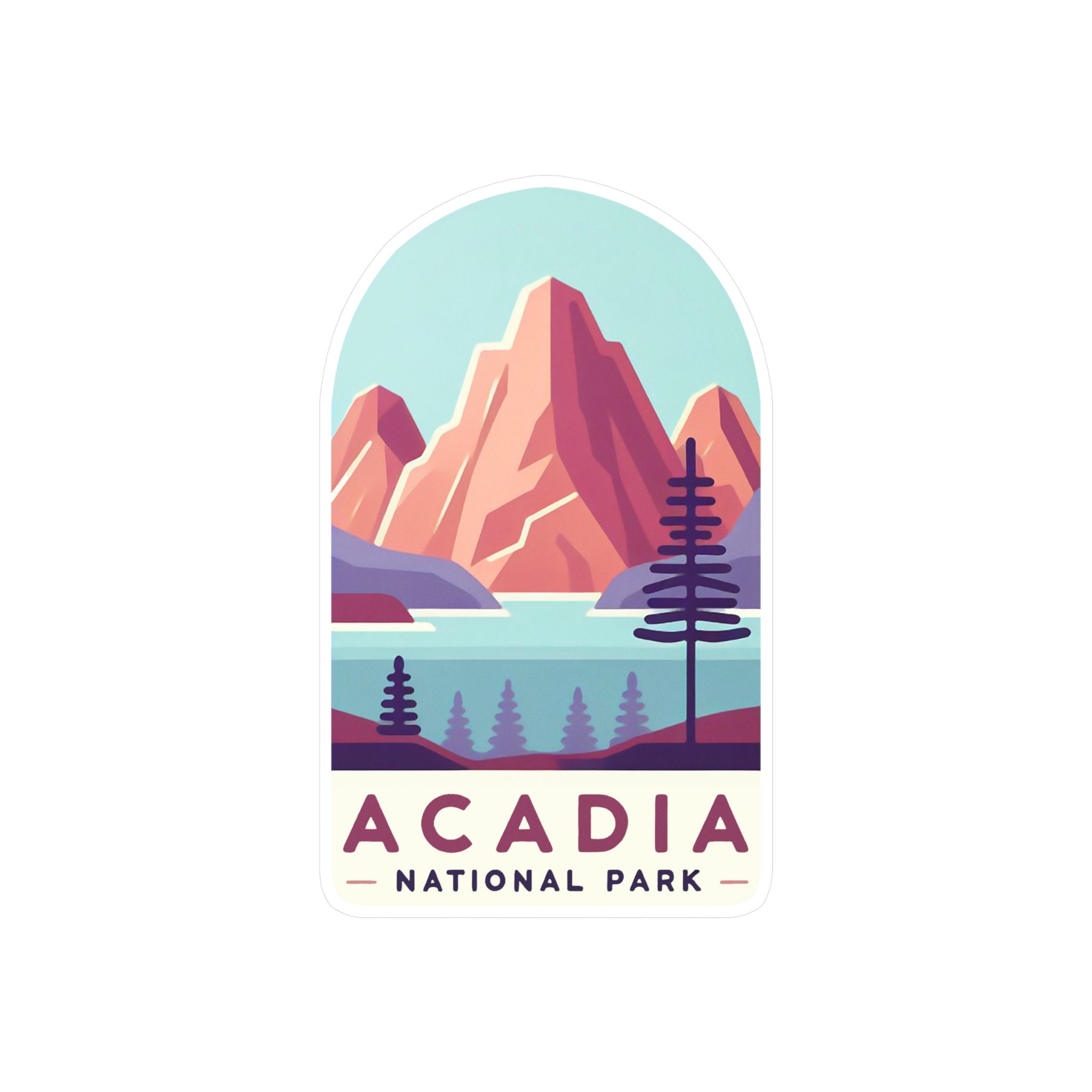 Acadia National Park Vinyl Sticker - Etsy
