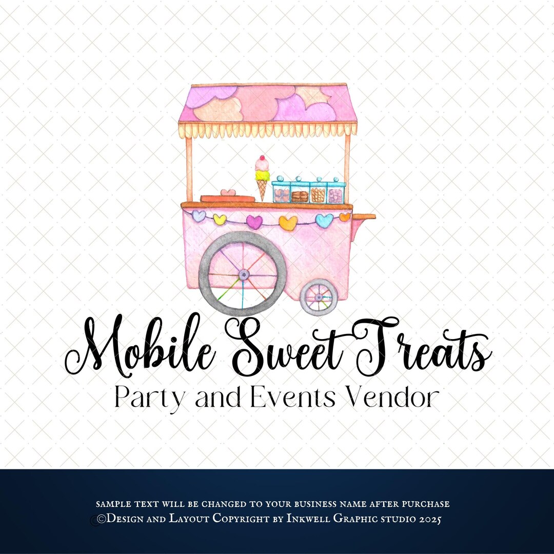 Party Candy Vendor Mobile Bakery Logo, In-home Handmade Small Business ...