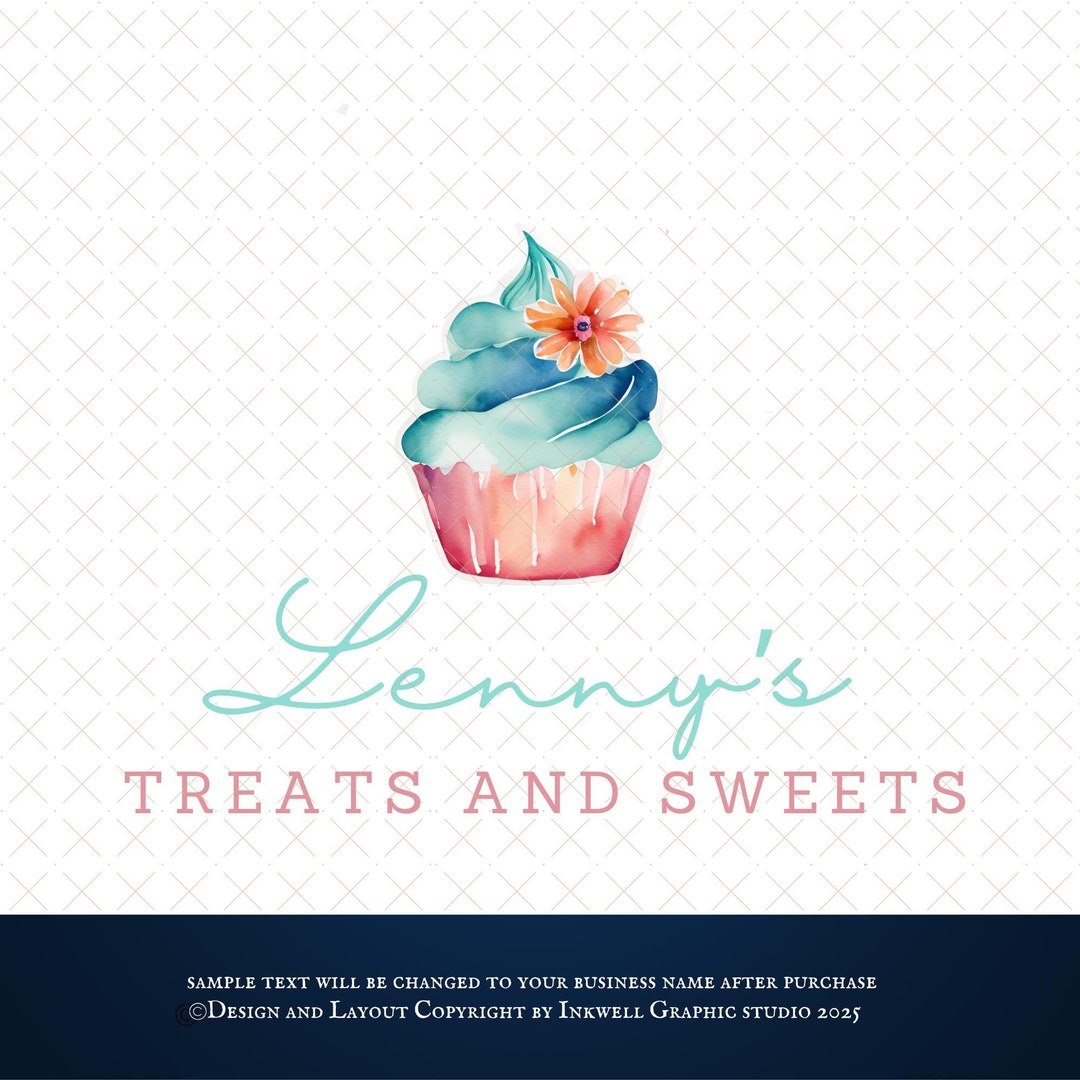 Bakery Logo, In-home Handmade Small Business Customizable Floral Cake ...