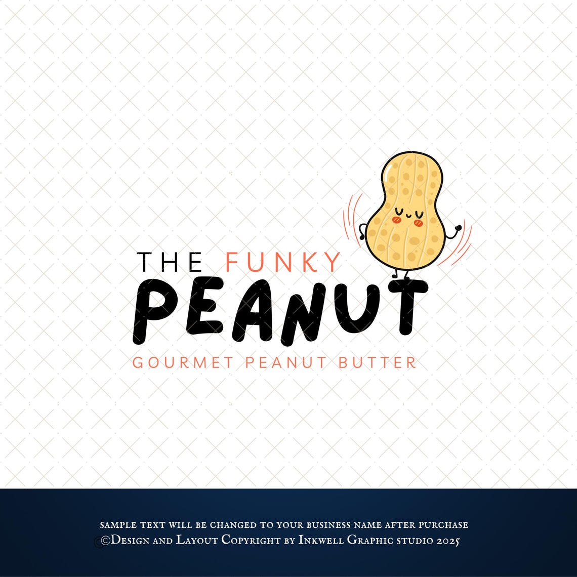Dancing Peanut Food Logo, Homemade Baked Goods Shop Branding, Package ...