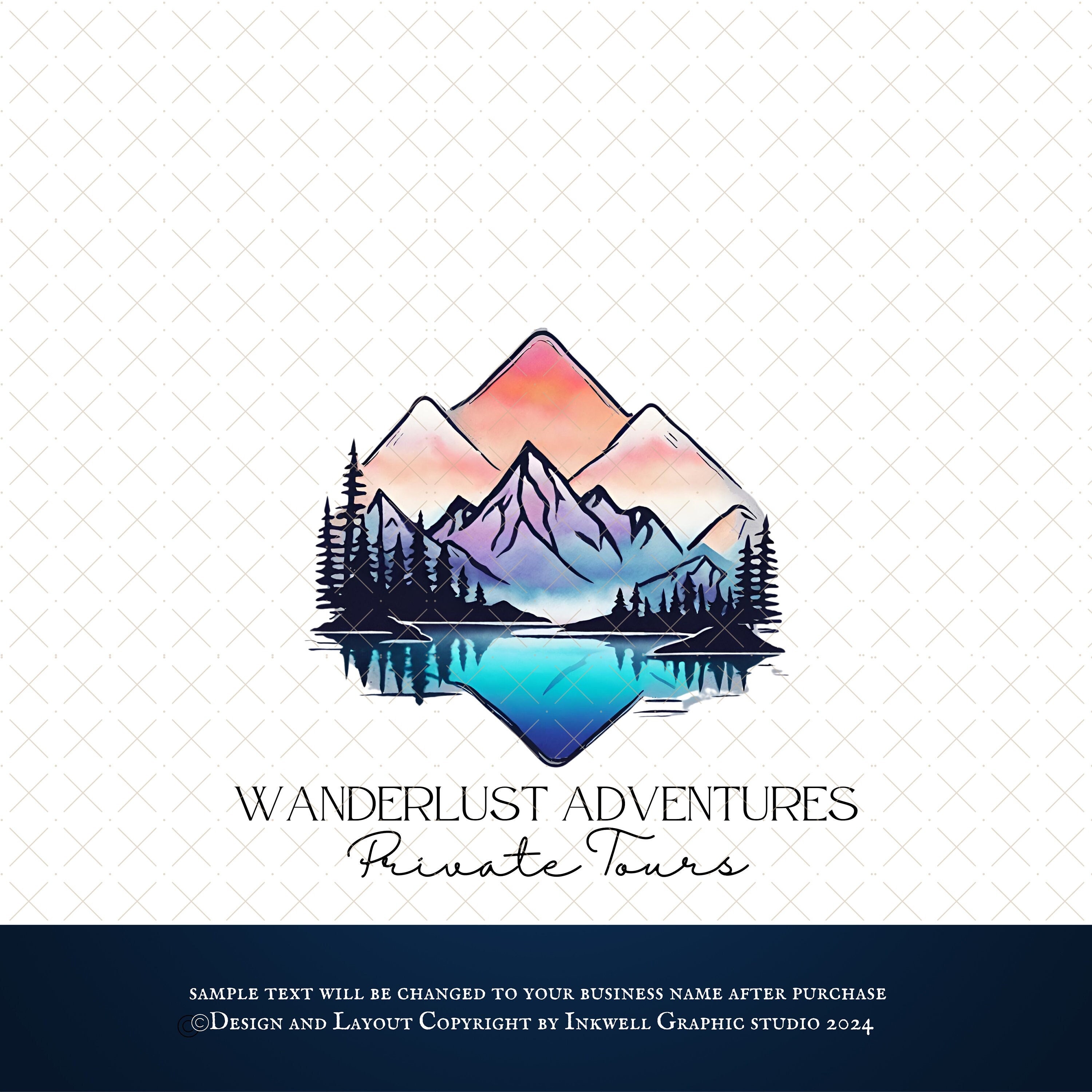 Mountain Logo, Lake Logo, Adventure Logo, Tour Guide Logo, Guiding Logo ...