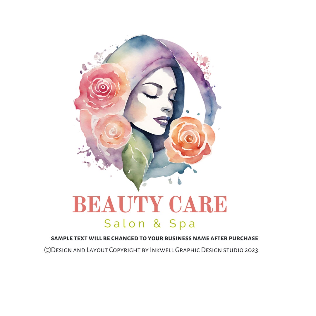 Beauty Logo Organic Skincare Logo Floral Skincare Logo - Etsy