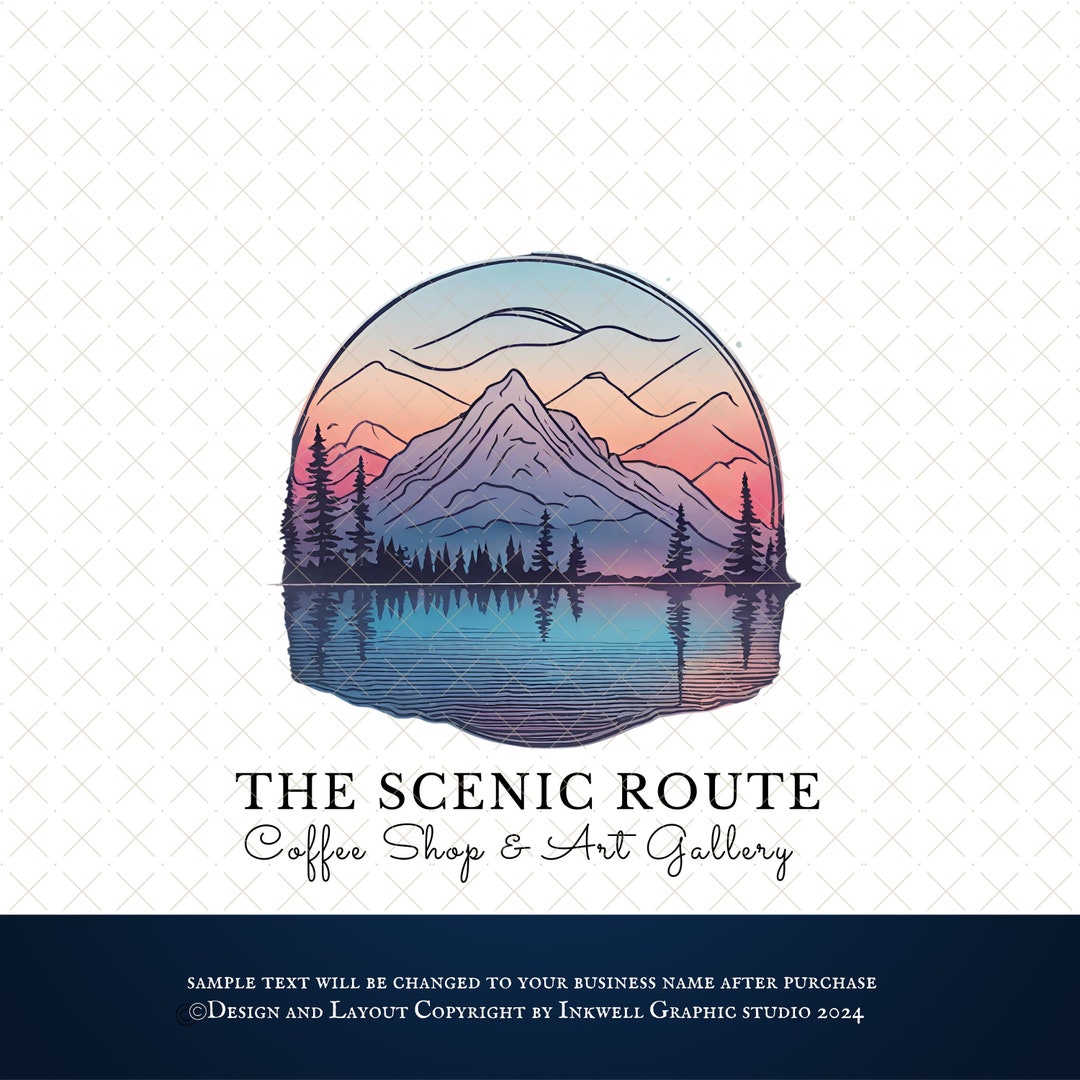 Mountain Logo, Lake Logo, Adventure Logo, Tour Guide Logo, Guiding Logo ...