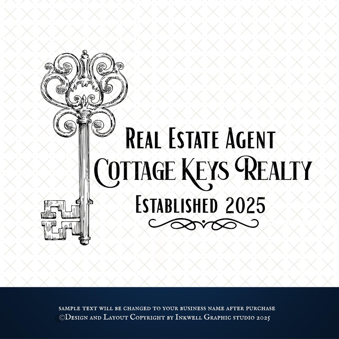 Black & White Elegant Key Logo, Real Estate Branding, Luxury Modern ...
