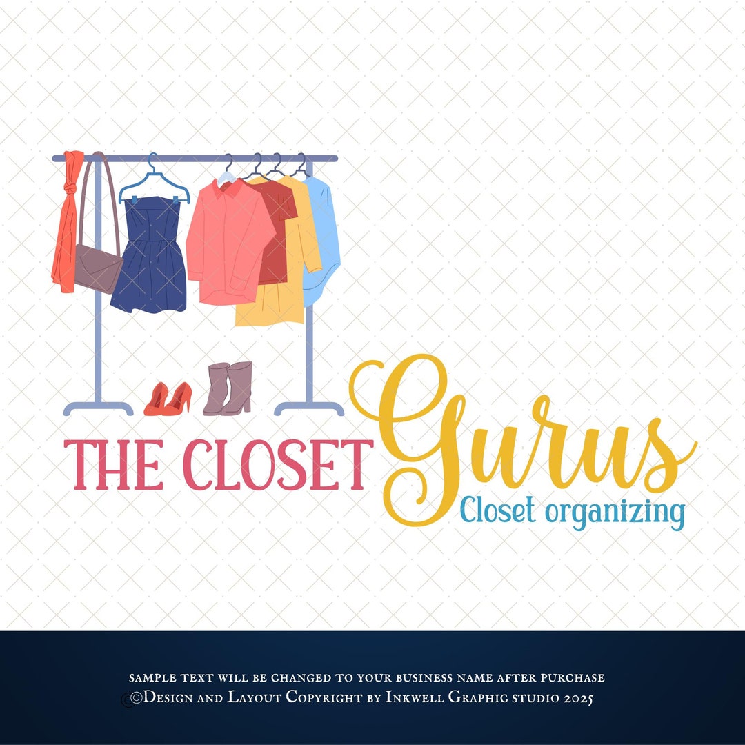 Closet Organizer Cleaning Business Logo, Colorful Organizing Business ...
