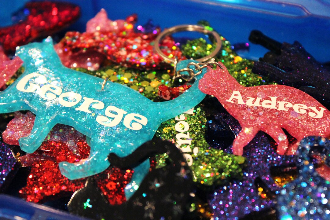 Cat Silhouette Keychains - Etsy