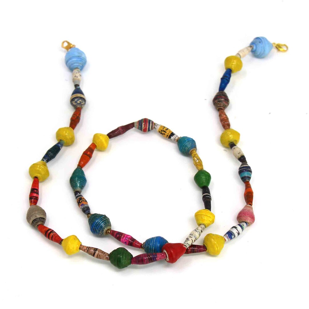Face Mask/eyeglass Paper Bead Chain, Colorful Mixed Shapes - Etsy