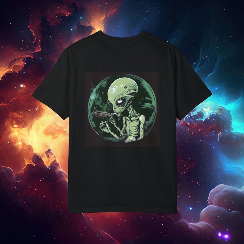 Alien Smoking Joint 2 Tee Cosmic Doobie Design Tshirt - Etsy