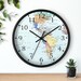 Wall Clock World Globe - Etsy