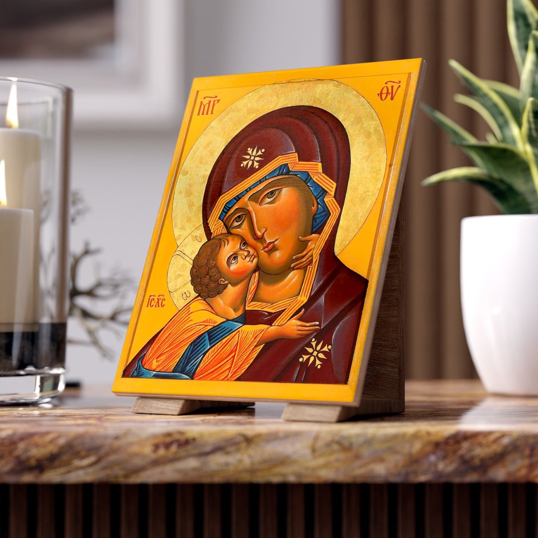 Vladimir-tithe Icon of the Blessed Virgin Mary Ceramic Photo Tile 6x8 ...