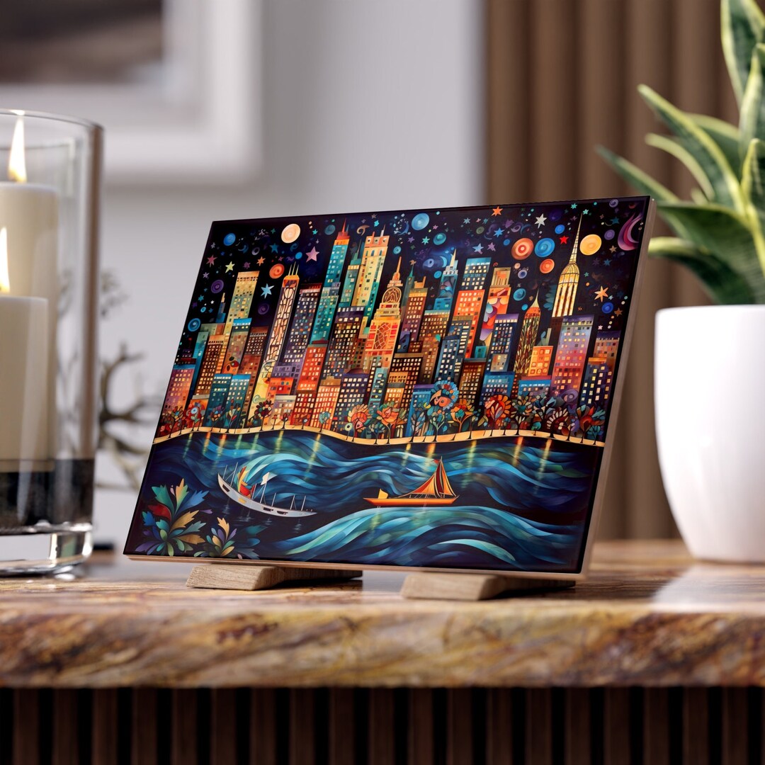 New York Ceramic Tiles, New York Tiles, Night City, Starry Sky, Design ...