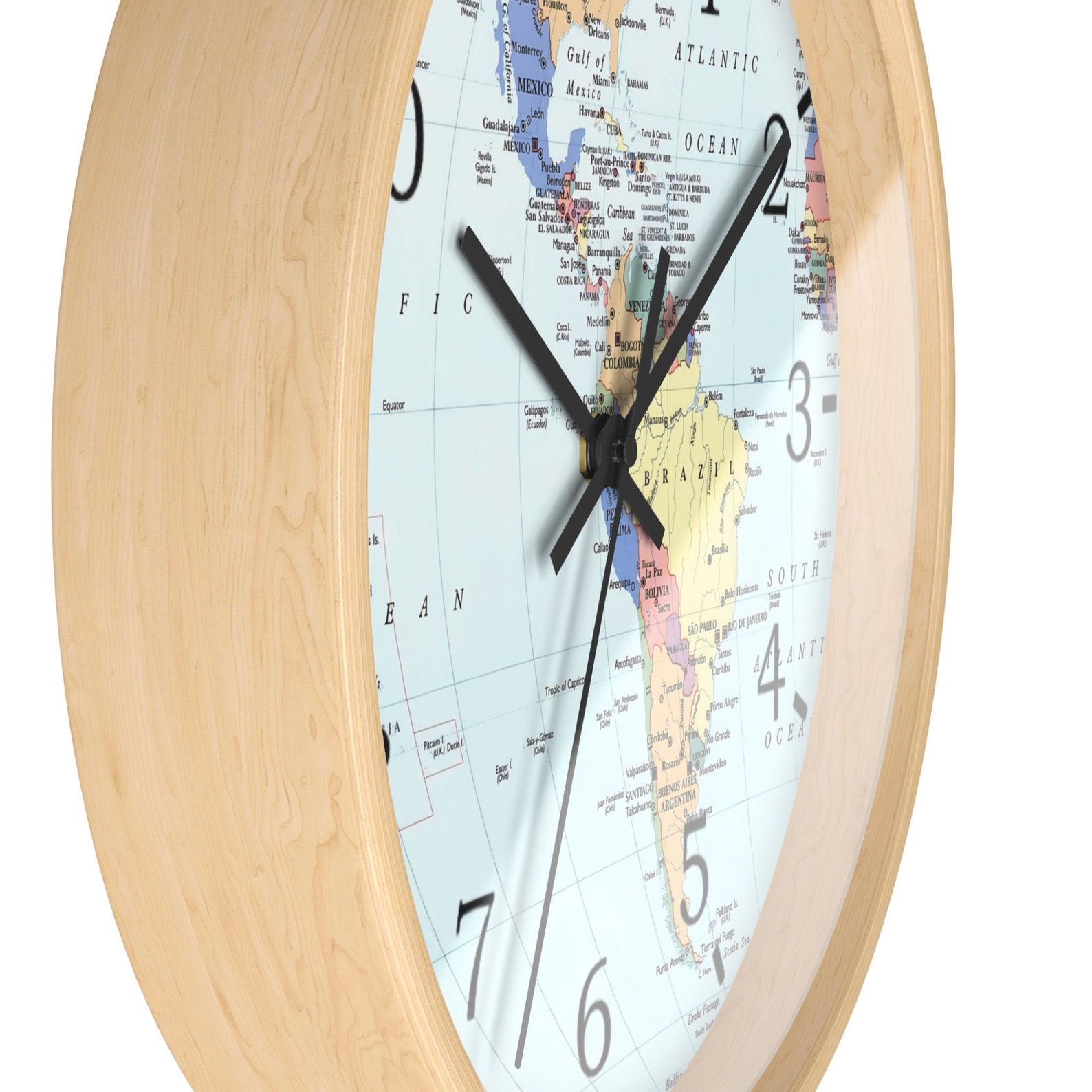 Wall Clock World Globe - Etsy