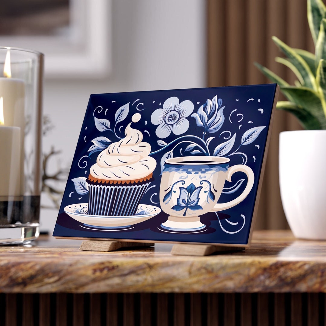 Ceramic Photo Tile Patterned Tiles for Kitchen With Cup of Coffee and ...