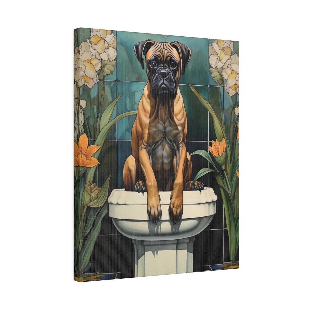 Boxer Art Deco Tile, Art Nouveau Tile, William Morris Style, Matte ...