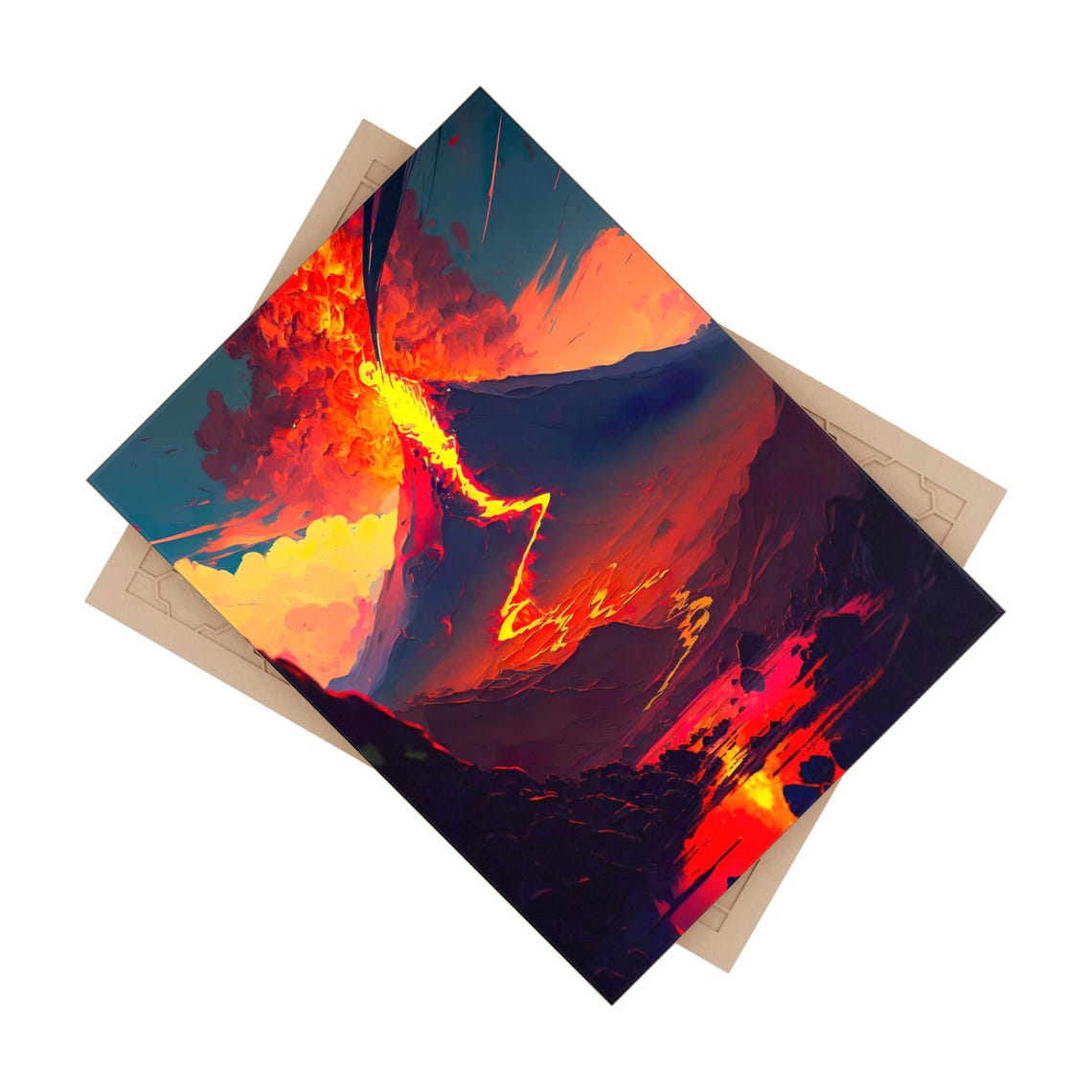 Volcano Volcanic Eruption Ceramic Photo Tile 6x8'' - Etsy