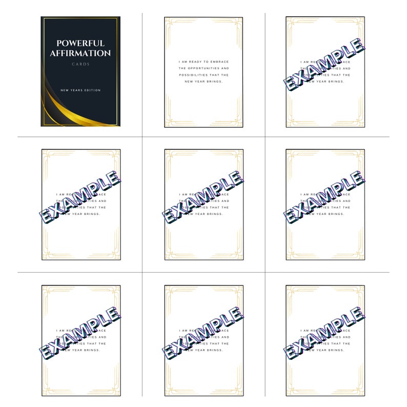 Powerful Affirmation Cards: Set of 20 Digital Download Empowering ...