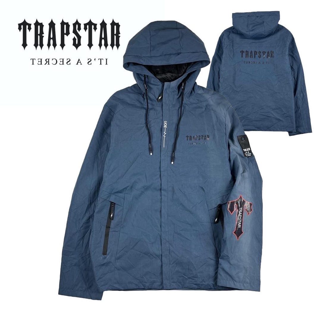 TRAPSTAR Windbreaker Jacket Hooded Blue Size L - Etsy