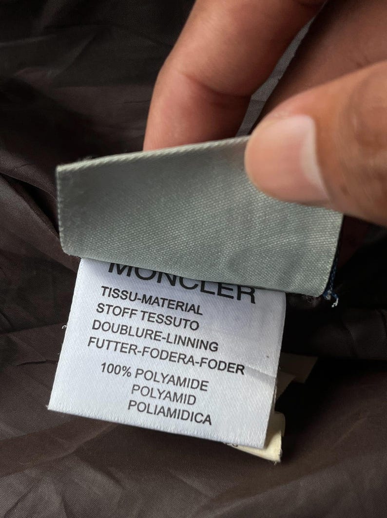 MONCLER Puffer Down Jacket Brown Button-zip Size L - Etsy