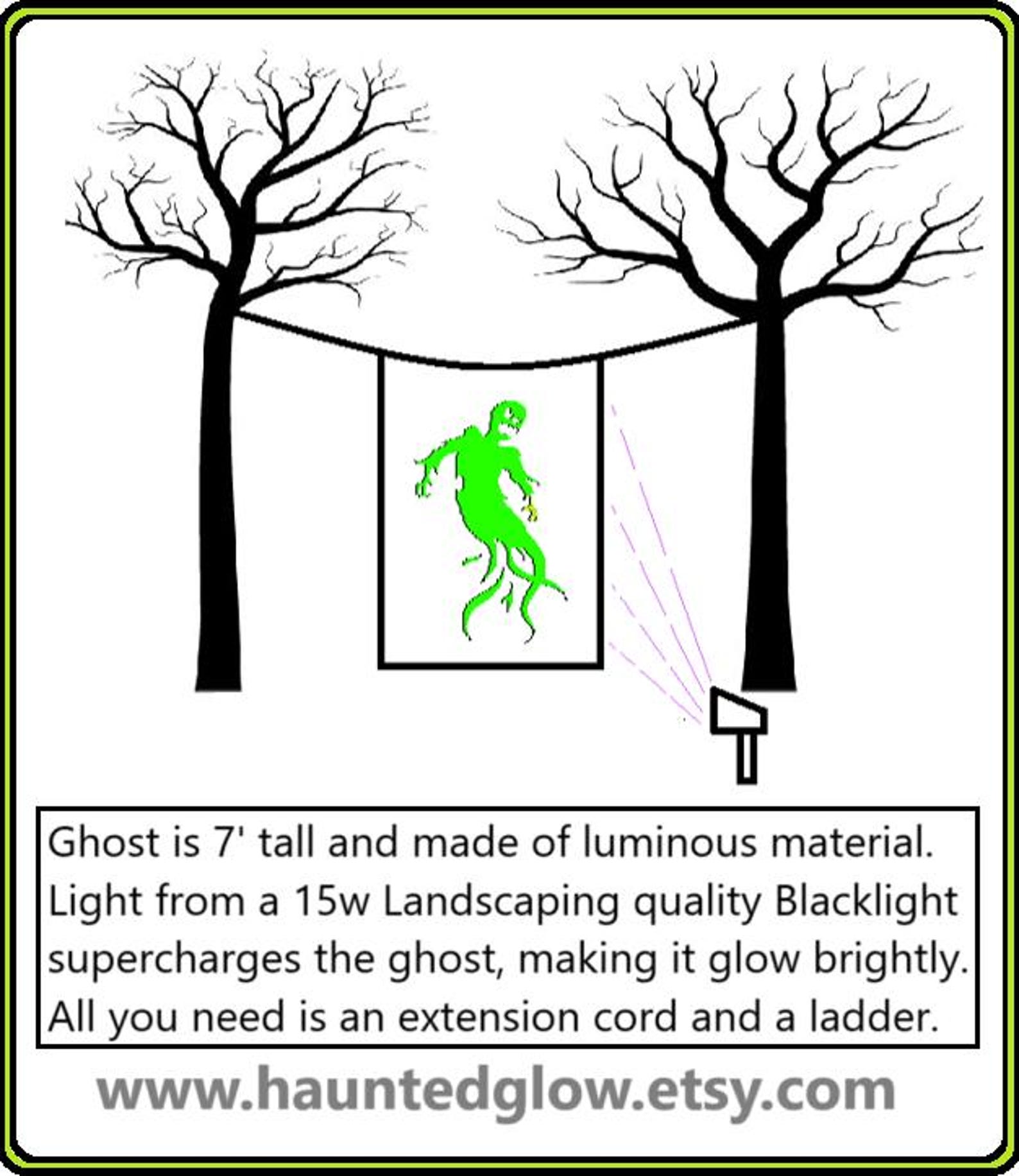 Giant Glowing Ghost - 7 Feet Tall! - Etsy