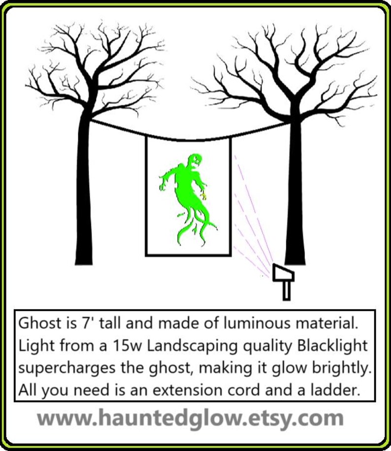 Giant Glowing Ghost - 7 Feet Tall! - Etsy