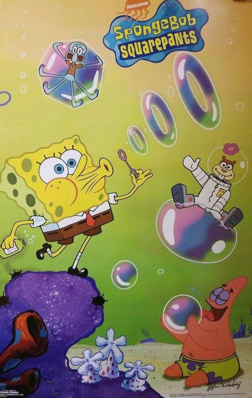 Spongebob Squarepants Bubbles Original Poster OOP - Etsy