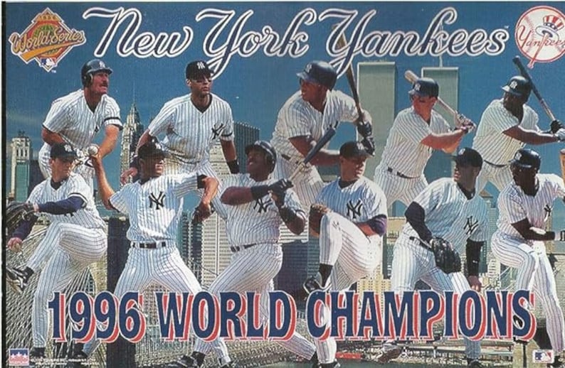 1996 New York Yankees World Champs Original Starline Poster OOP W/ Jeter, Rivera - Etsy