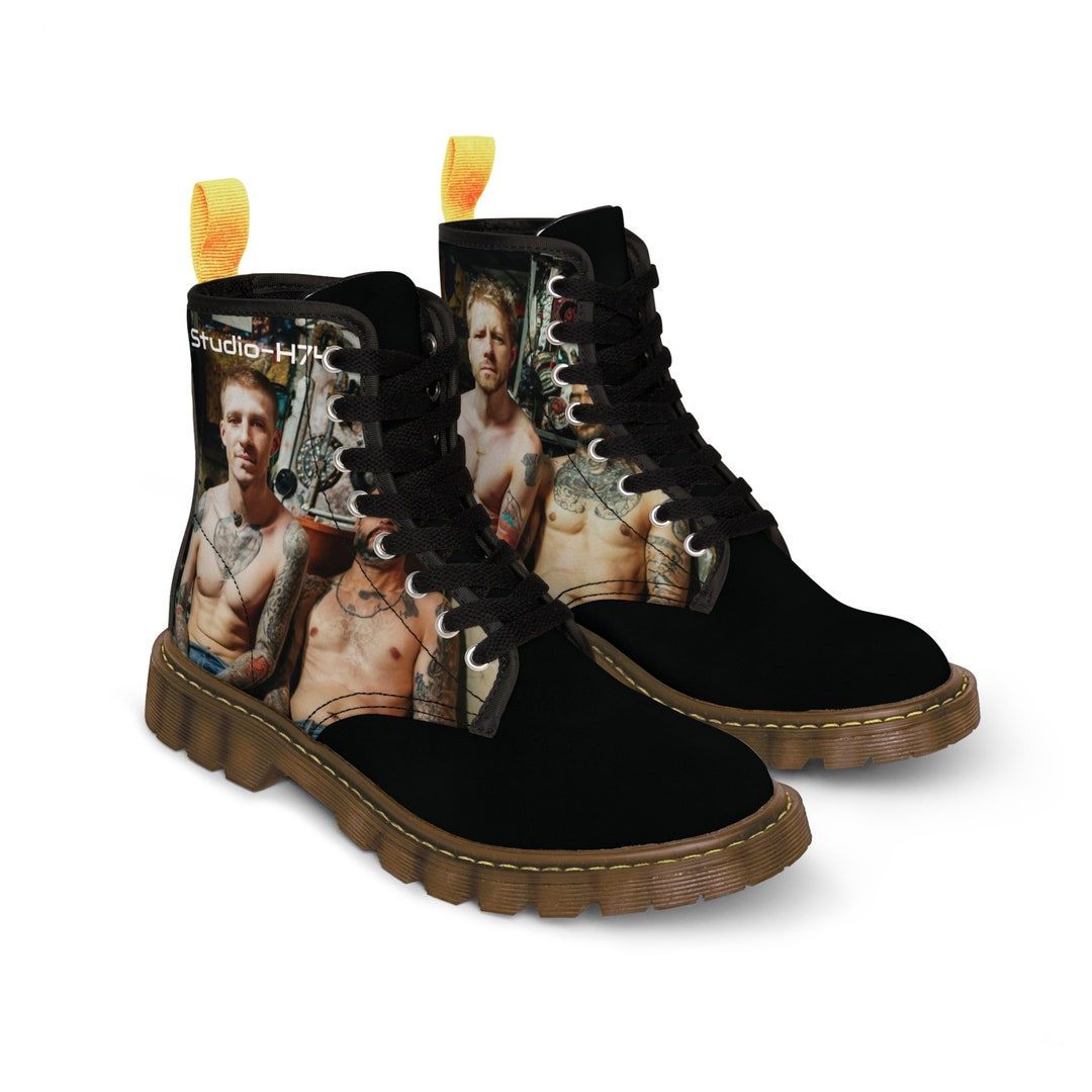 Men's Canvas Boots From the anything for Dope - Etsy