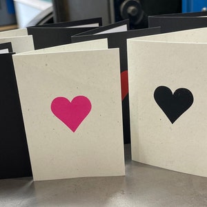 Single Heart Cards, Anniversary, Birthday, Blank Card, Love, Thank You ...