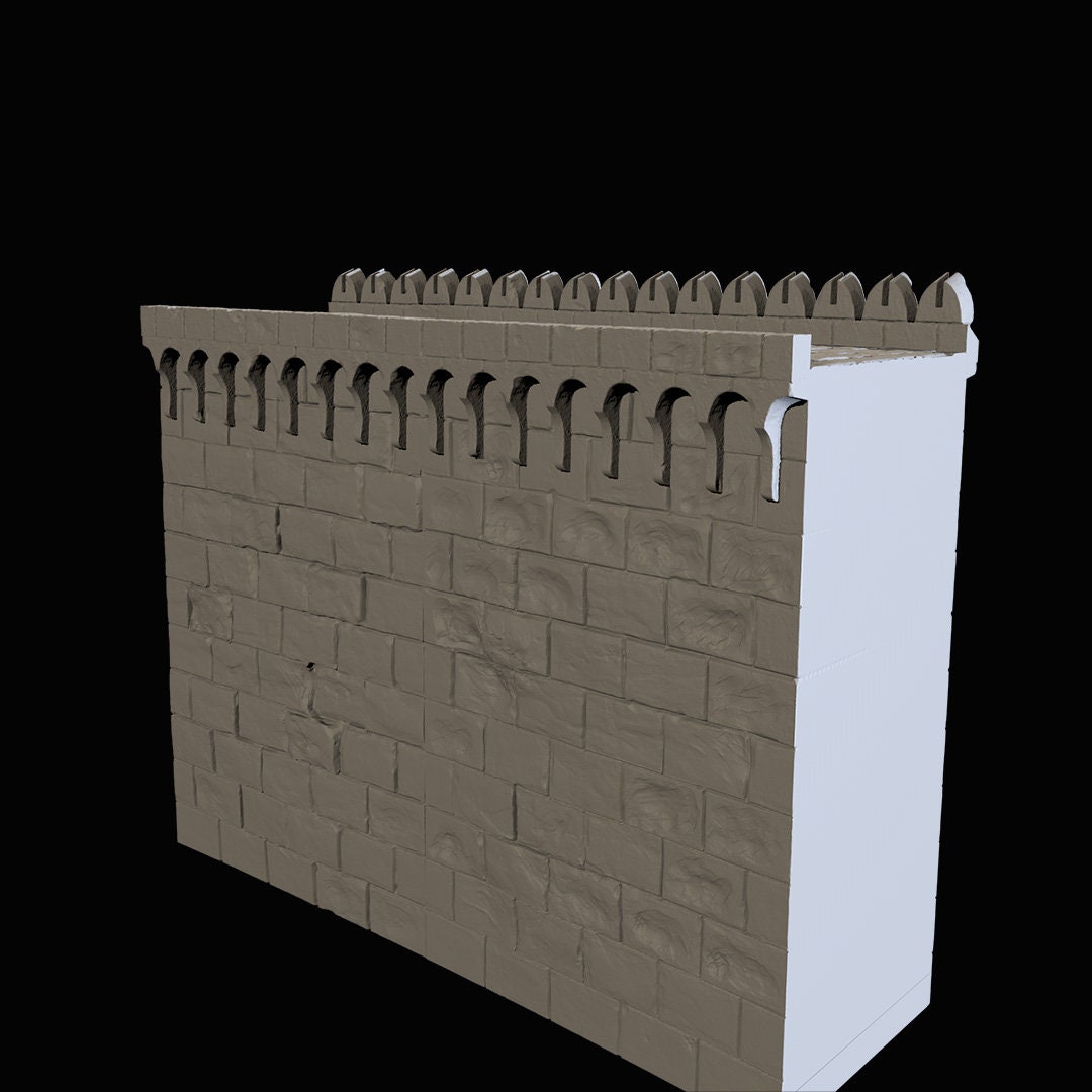 Minas Tirith Inspired Curved Wall X2 STL File - Etsy Australia