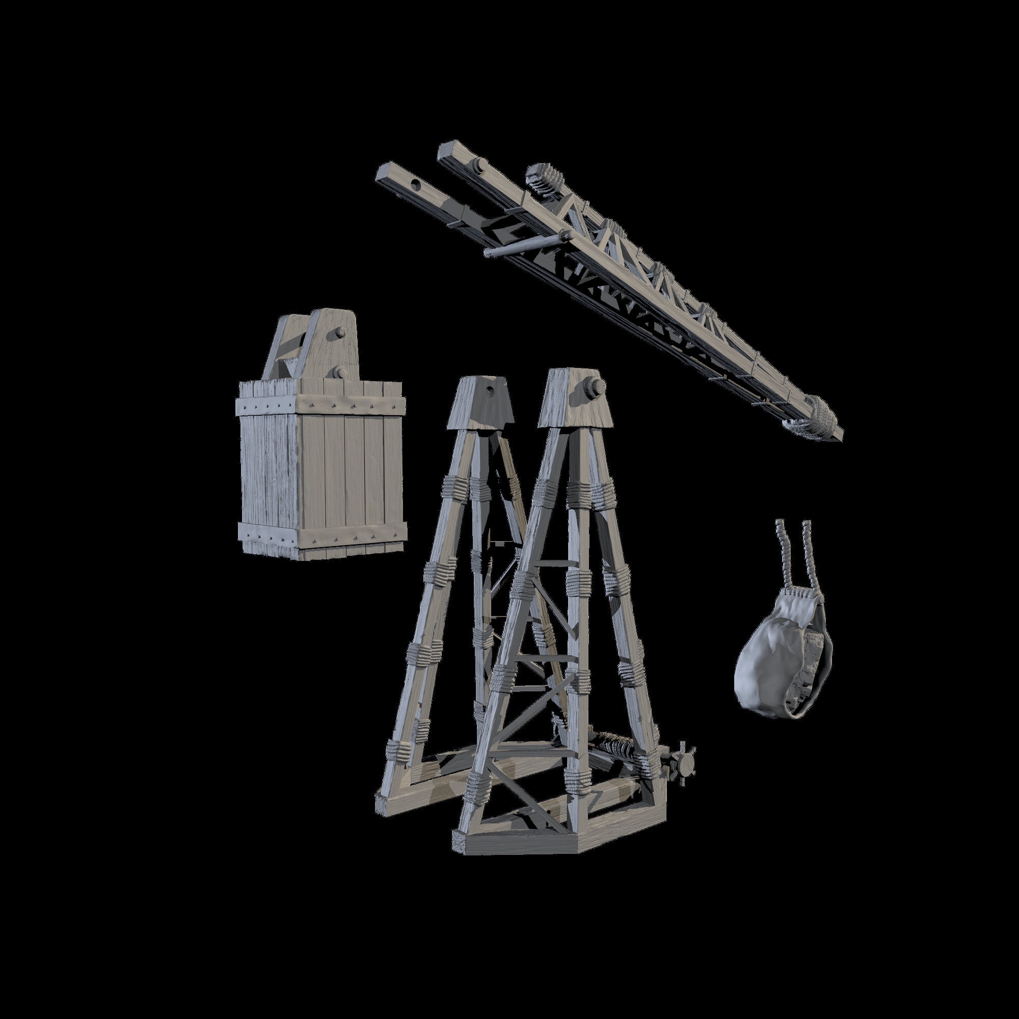 Large Gondor Trebuchet STL File - Etsy