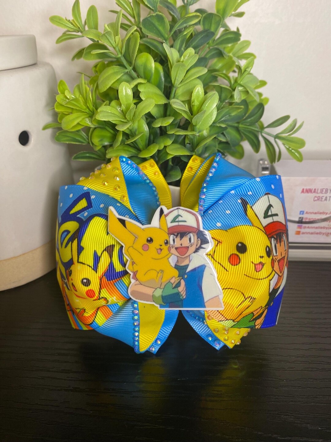 Pokémon Hair Bow With Alligator Clip - Etsy