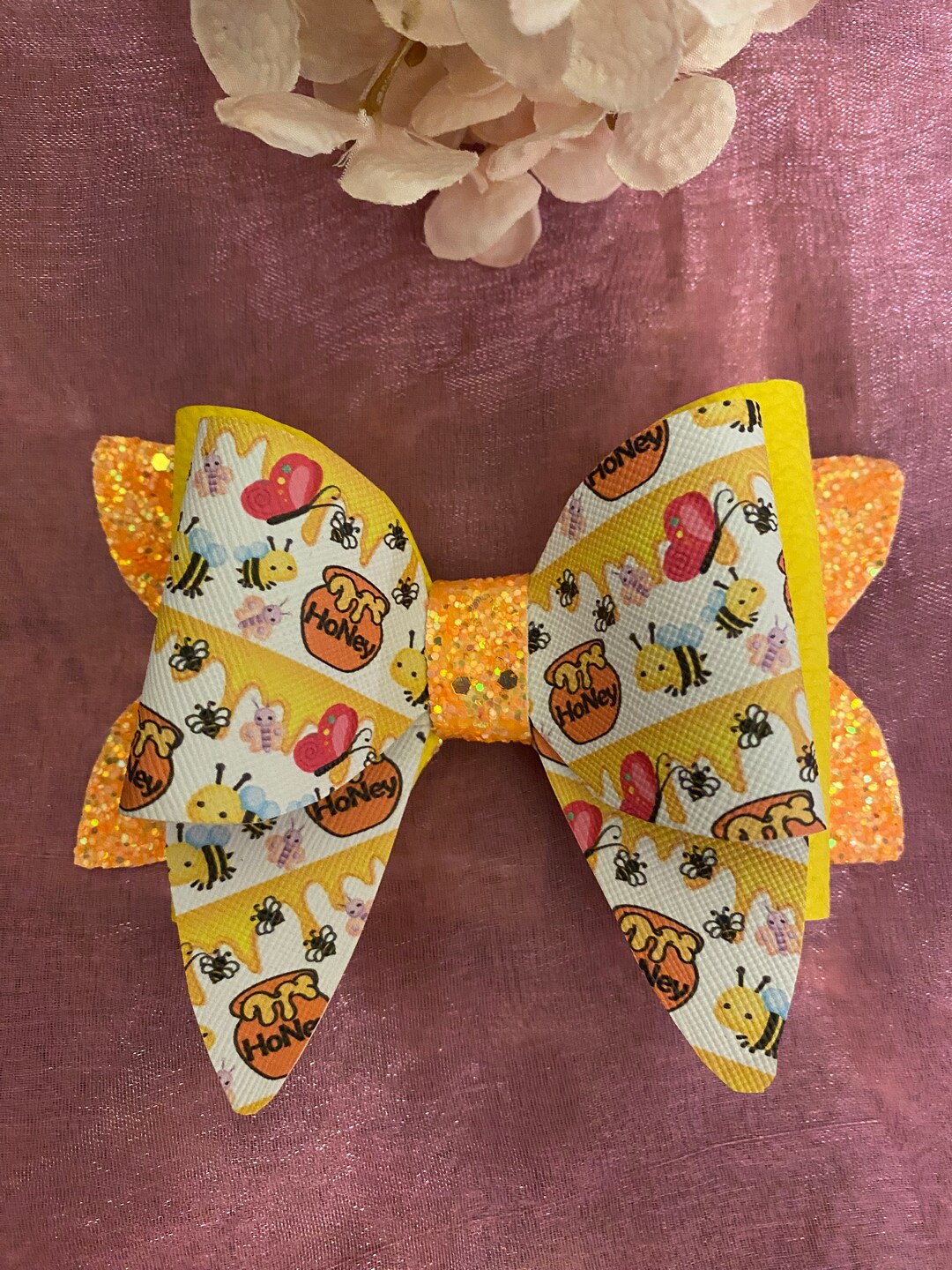 Bumblebee Vinyl Hair Bow, Hair Accessories, Gift - Etsy