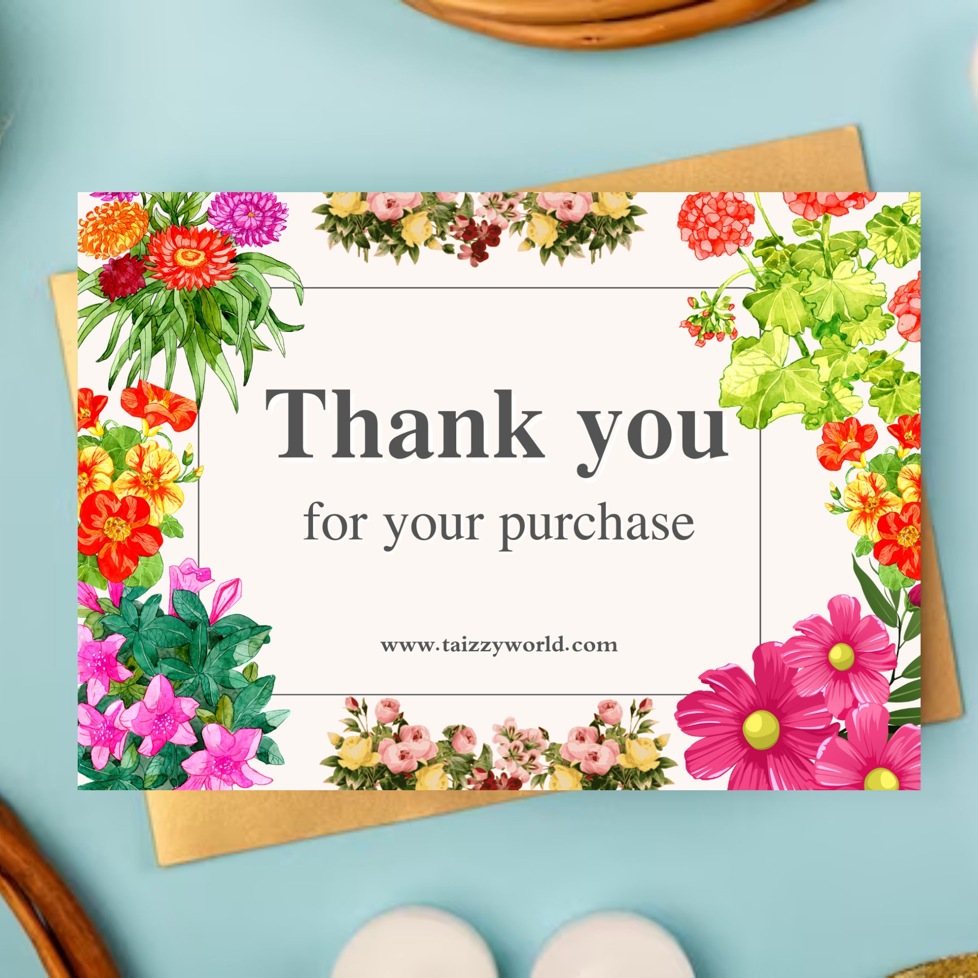 Thank You Card for Purchase Template | Customer Thank You | Editable ...