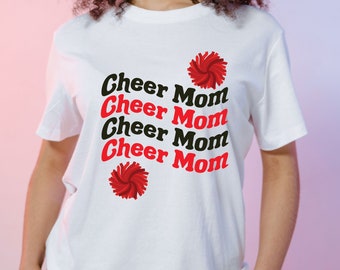 Cheer Mom PNG, Black and Red Cheer Mom PNG, Digital Listing - Etsy