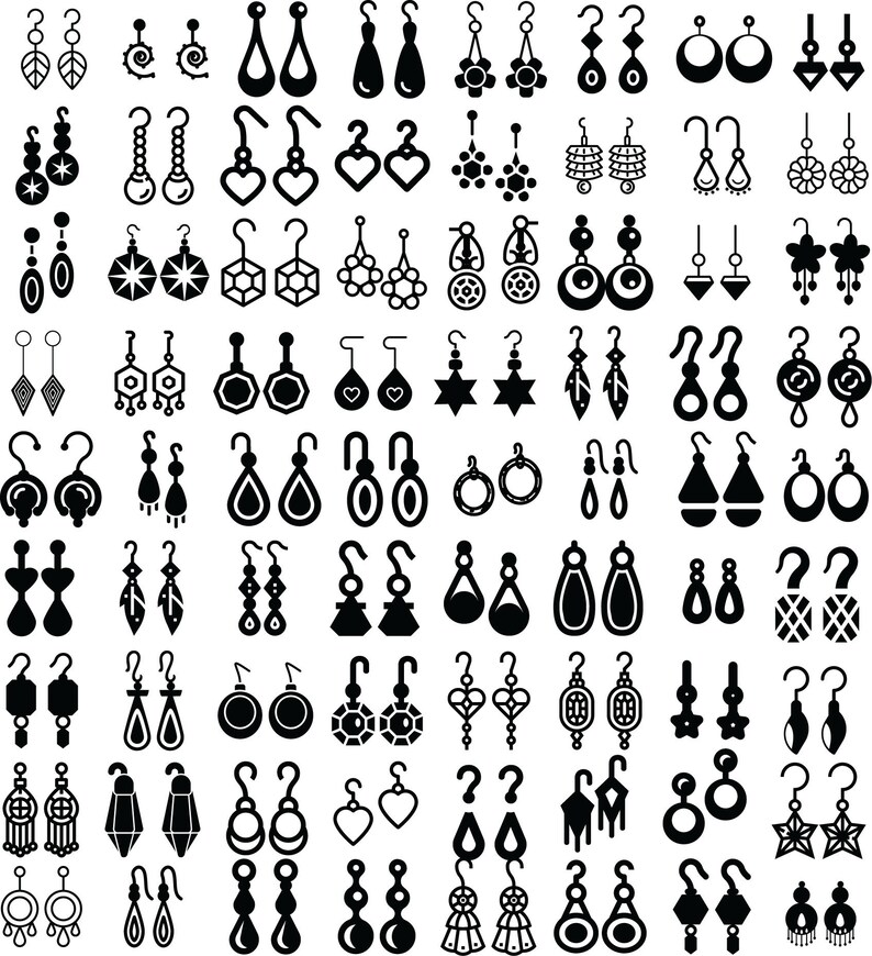 Earrings Svg Bundle, Jewelry Making Files, Digital Download ...