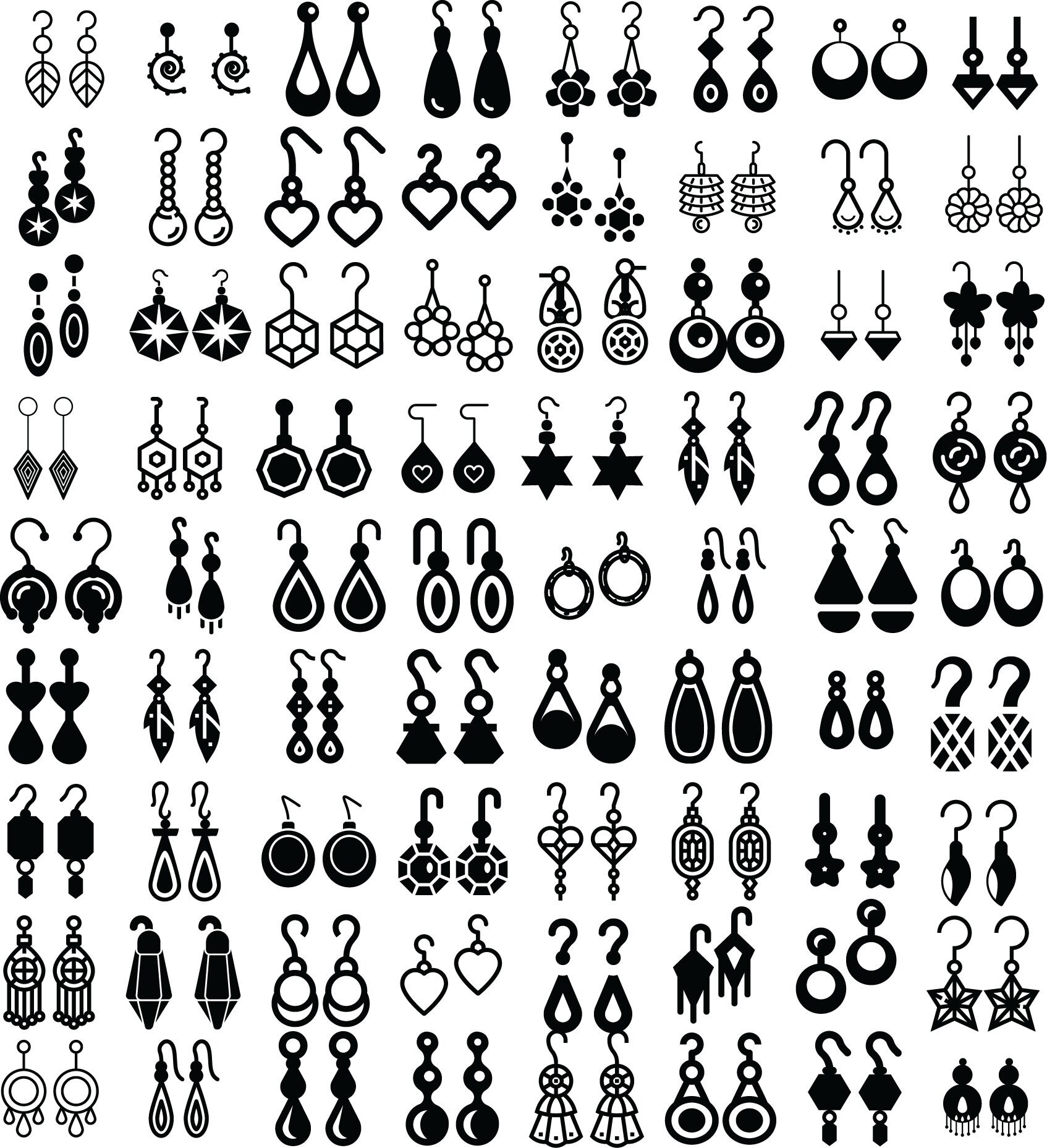 Earrings Svg Bundle, Jewelry Making Files, Digital Download ...