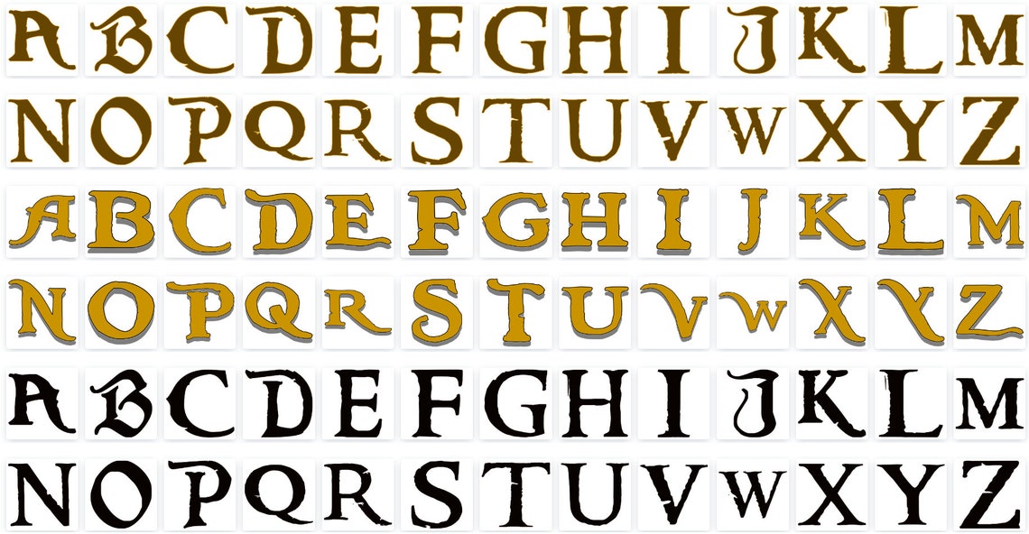 Pirates Font SVG Pirates Letter Caribbean Font Pirate Font Alphabet ...