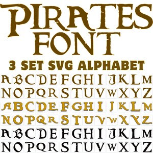 Pirates Font SVG Pirates Letter Caribbean Font Pirate Font Alphabet ...