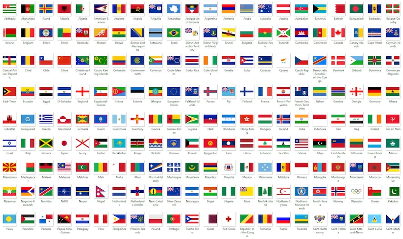 3500 Flags PNG Bundle, Flag PNG, World Flags PNG, Country Png, Country ...