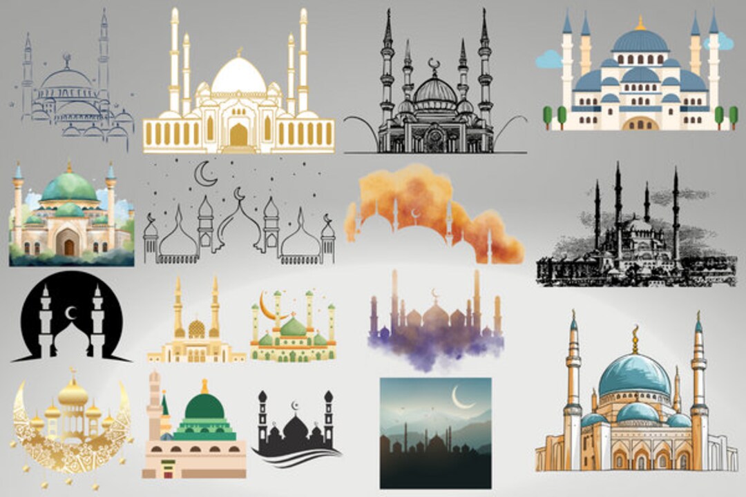 Mosque SVG Bundle, Mosque SVG Exquisite Mosque Svgs for Digital ...