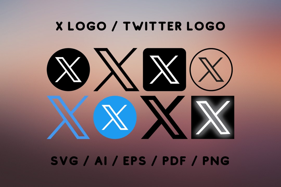X Logo, Twitter Logo, Svg / Aı / Eps / Pdf / Png - Etsy Australia
